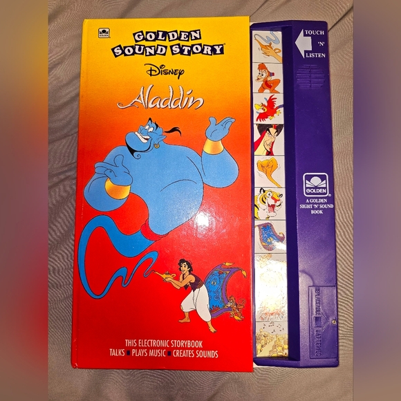 Disney | Other | Golden Sound Story Disney Aladdin Vintage 9s 992 Kids ...